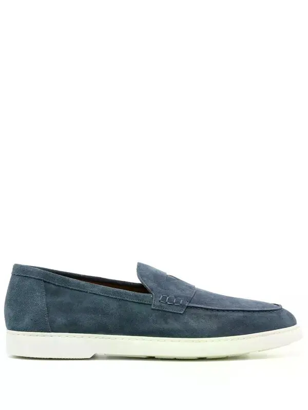 DOUCAL'S Penny-slot Suede Loafers - Blue