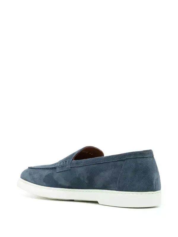 DOUCAL'S Penny-slot Suede Loafers - Blue