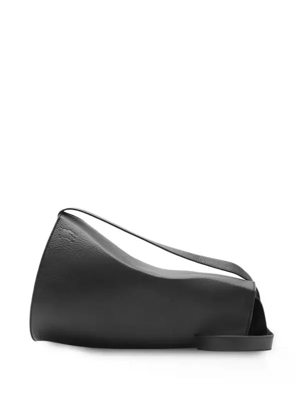 Burberry Leather Shoulder Bag With Equestrian Knight Motif