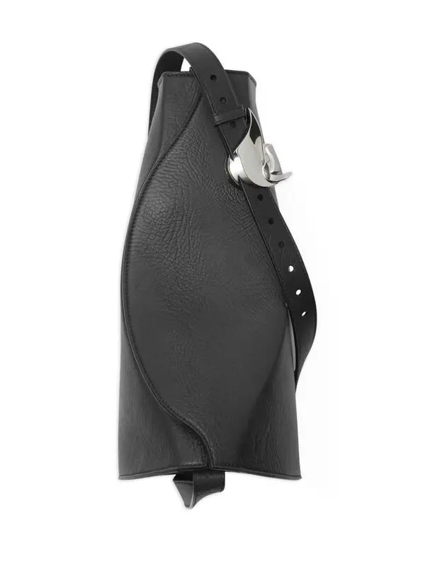 Burberry Leather Shoulder Bag With Equestrian Knight Motif