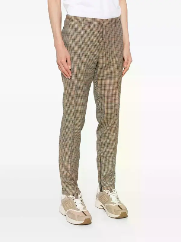 LANVIN Checked Tapered Trousers