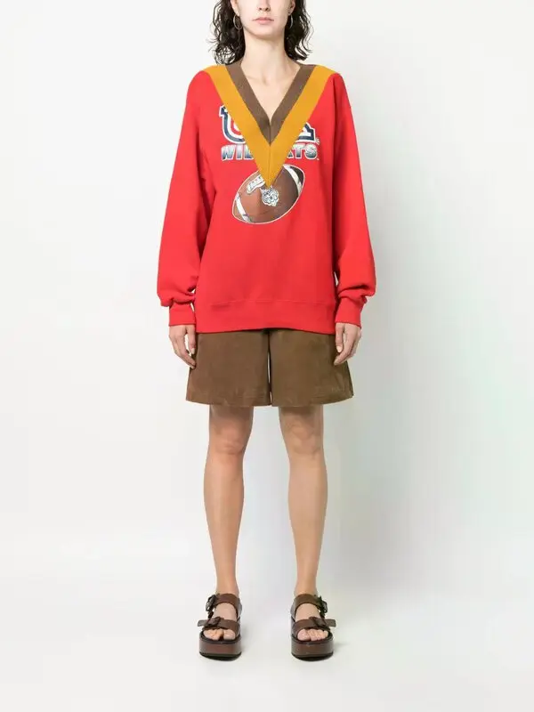 Colville Graphic-print V-neck Sweatshirt