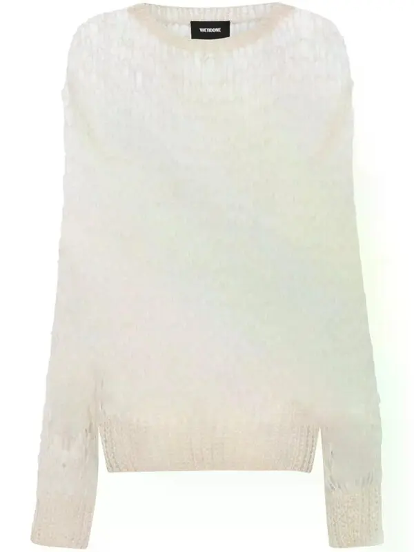 We11Done Open-knit Drop-shoulder Jumper - Neutrals