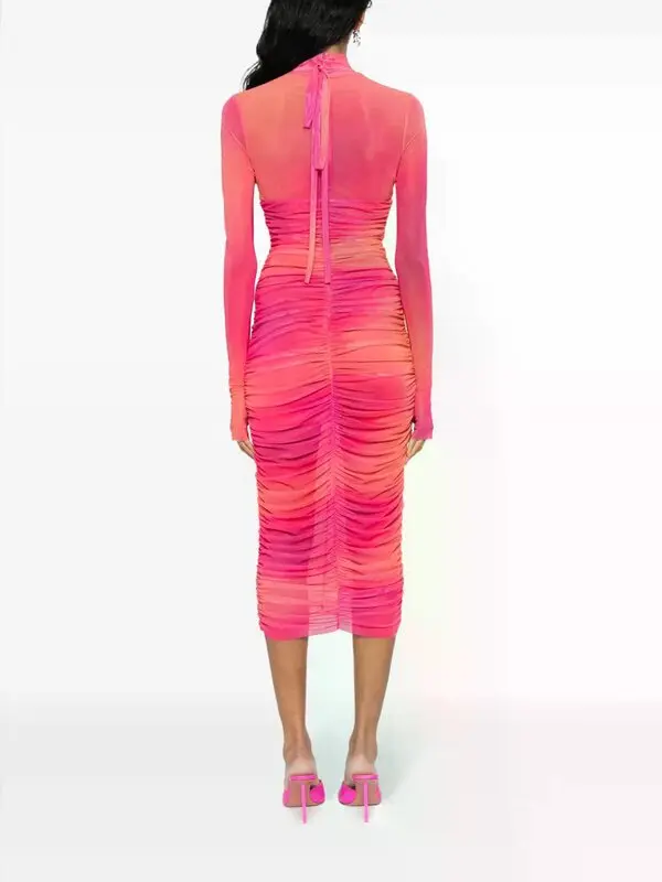 Versace Logo-plaque Ruched Dress
