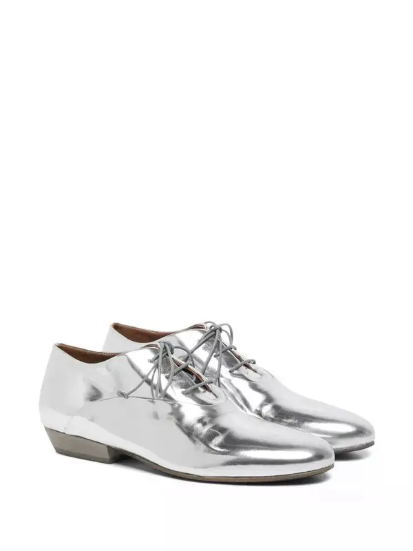Marsèll Miniblocco Metallic-leather Oxford Shoes