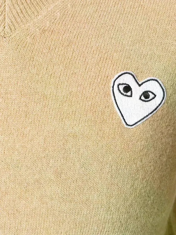 Play Comme Des Garcon V-neck Jumper - Neutrals