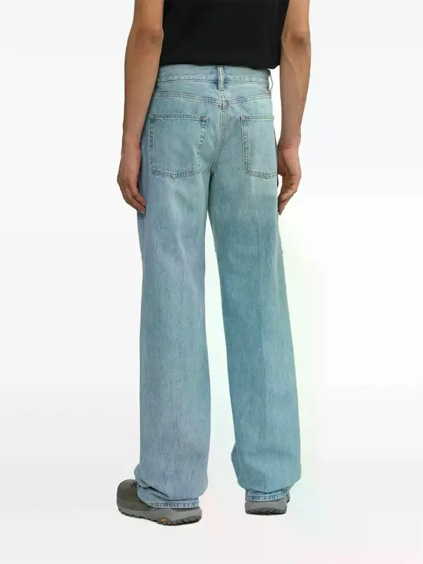 Helmut Lang Mid-rise Wide-leg Jeans - Blue