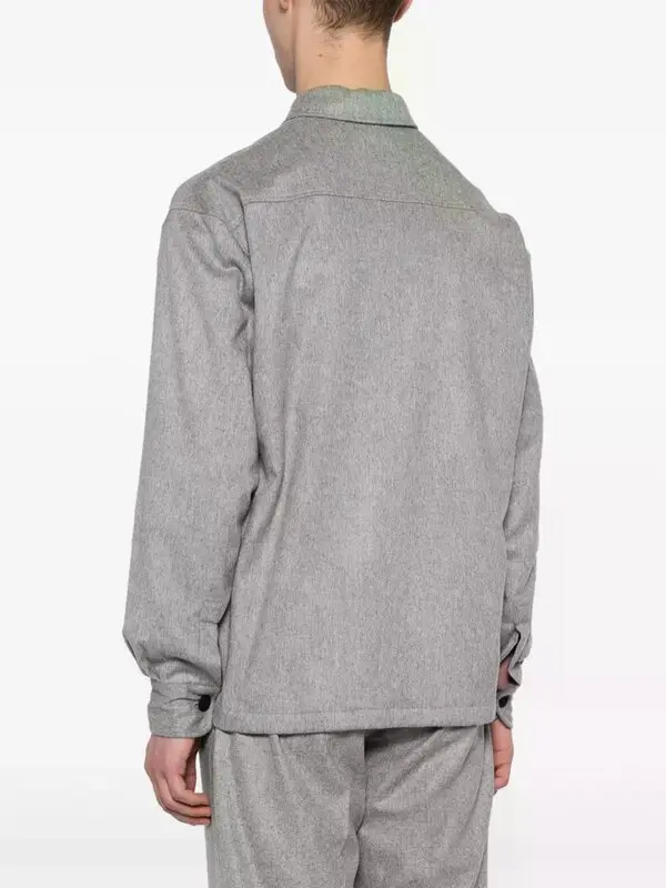 Kiton Felted Cashmere-blend Shirt - Grey