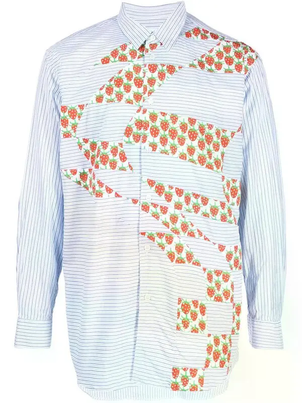 Comme Des Garçons X Brent Westfall Strawberry Patchwork Shirt