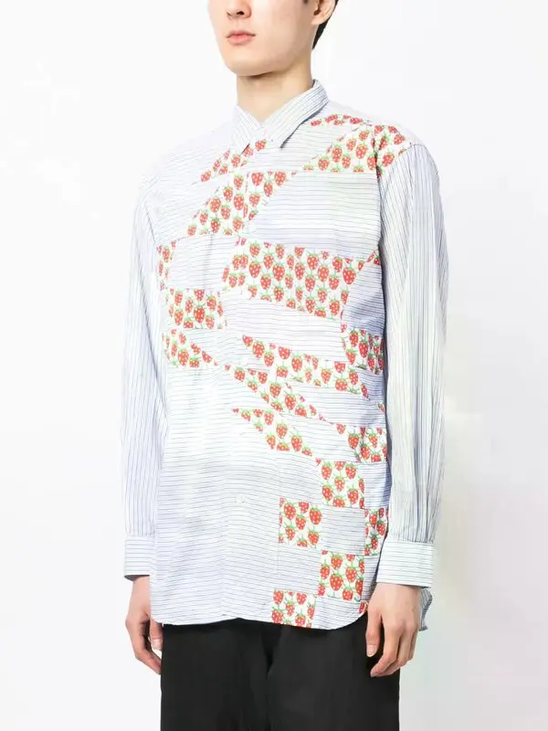 Comme Des Garçons X Brent Westfall Strawberry Patchwork Shirt