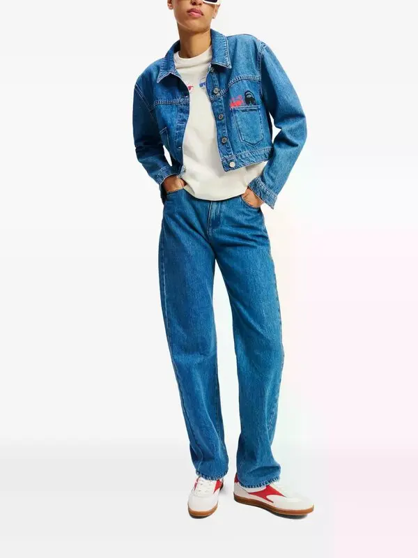 Karl Lagerfeld Ikon Cropped Denim Jacket