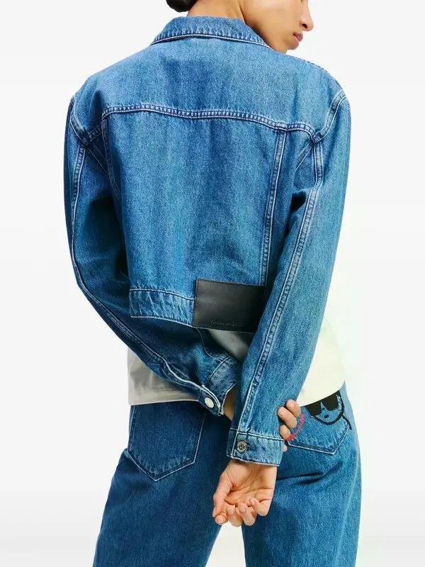 Karl Lagerfeld Ikon Cropped Denim Jacket