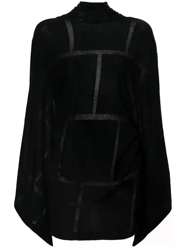 Yohji Yamamoto Cotton Blend Knitted Draped Cardigan-coat