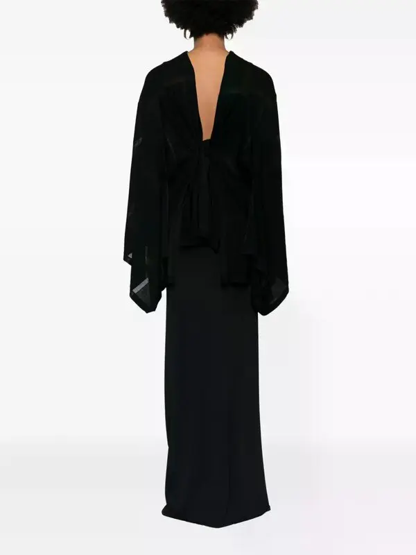 Yohji Yamamoto Cotton Blend Knitted Draped Cardigan-coat