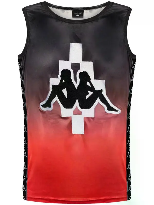 COUNTY OF MILAN Marcelo Burlon X Kappa Logo-print Vest Top - Red
