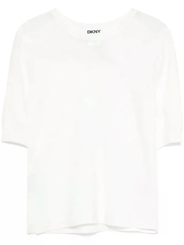 Dkny Sheer-panel T-shirt - White