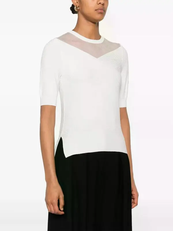 Dkny Sheer-panel T-shirt