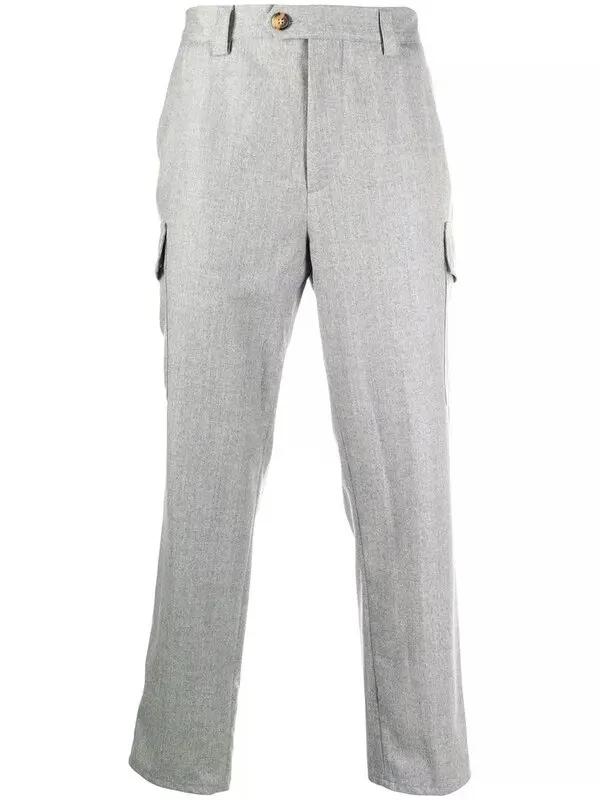 Brunello Cucinelli Cropped Virgin Wool Trousers