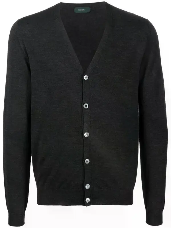 ZANONE Button-up Knitted Cardigan - Black