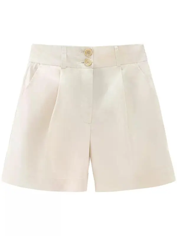 Woolrich Pleated High-waisted Shorts