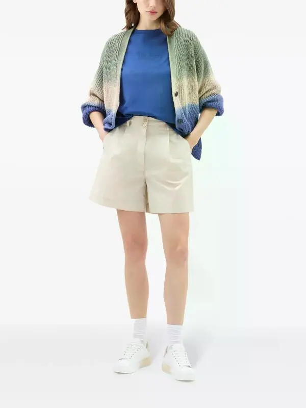 Woolrich Pleated High-waisted Shorts