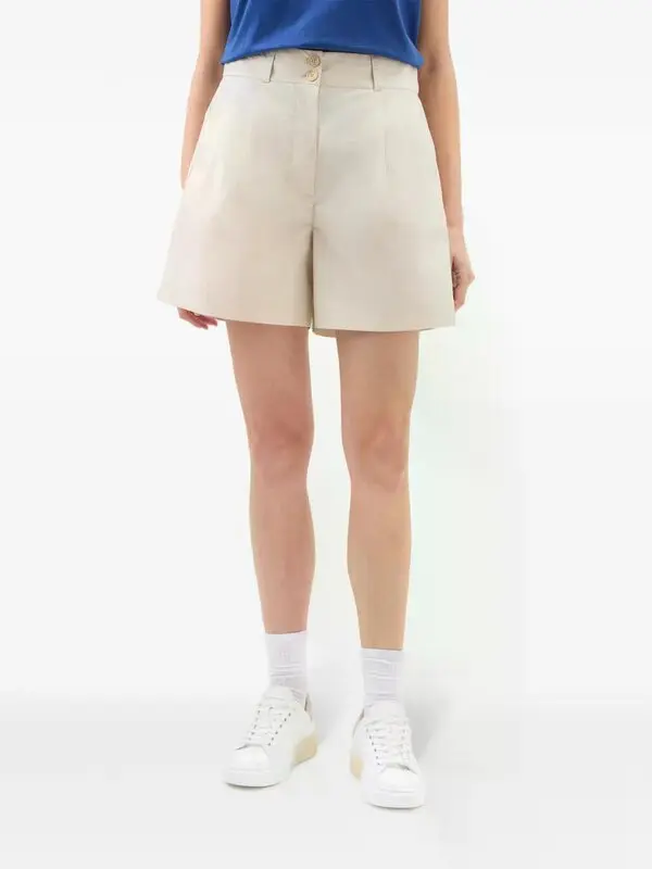 Woolrich Pleated High-waisted Shorts