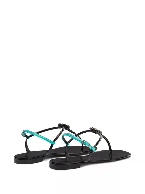 GIUSEPPE ZANOTTI Noussa Rhinestone-embellished Leather Sandals