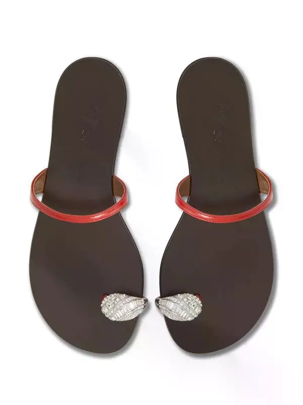 GIUSEPPE ZANOTTI Icon Ring Sandals - Red