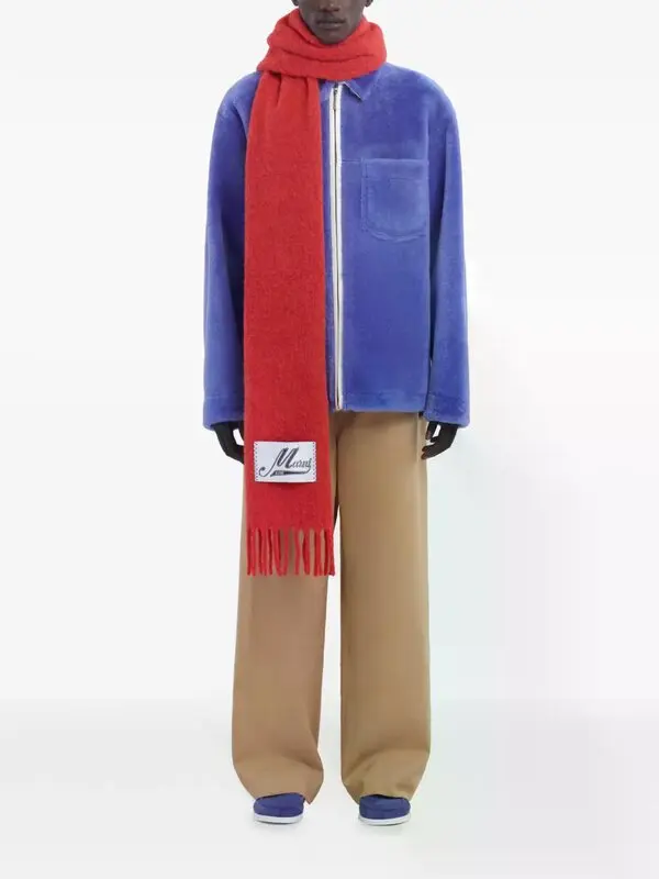 Marni Logo-appliqué Scarf - Red