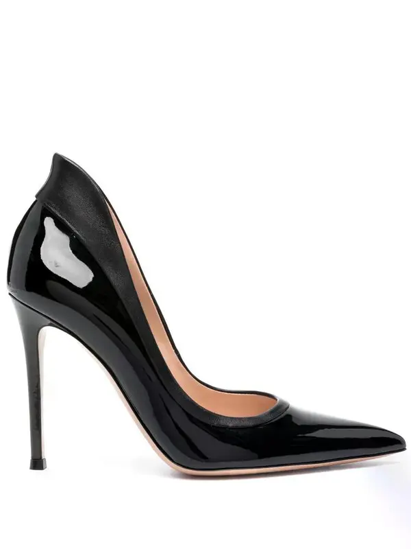 GIANVITO ROSSI Tuxedo 100mm Leather Pumps