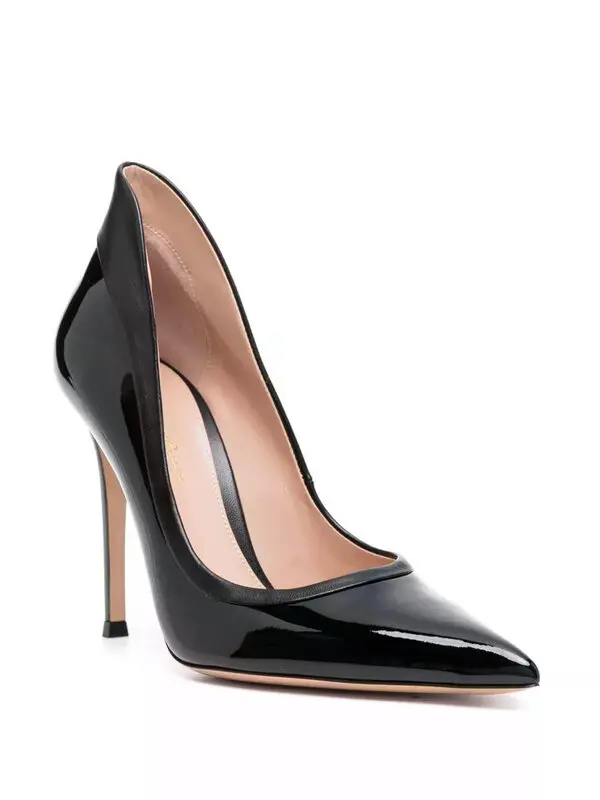GIANVITO ROSSI Tuxedo 100mm Leather Pumps