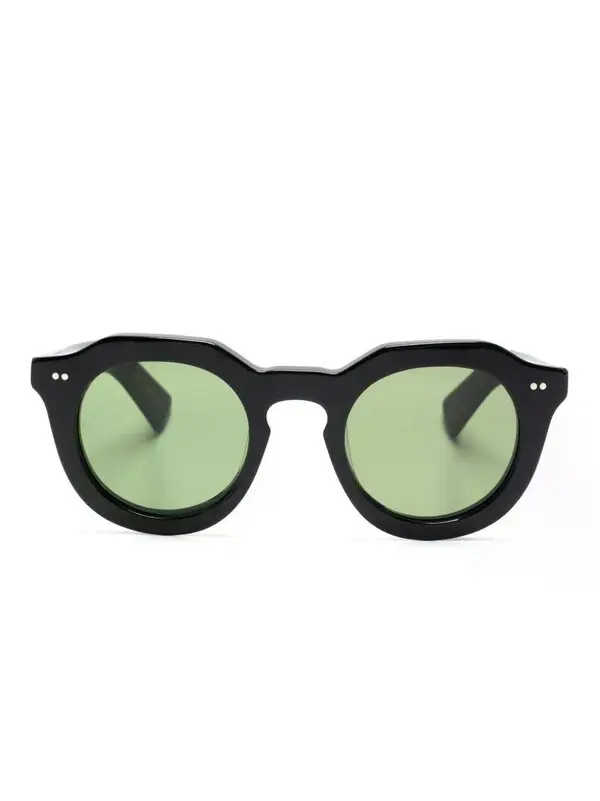 LESCA Toro Round-frame Sunglasses - Black