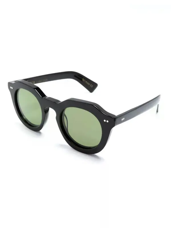 LESCA Toro Round-frame Sunglasses - Black