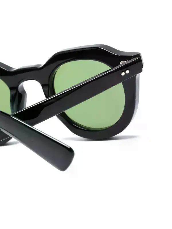 LESCA Toro Round-frame Sunglasses - Black