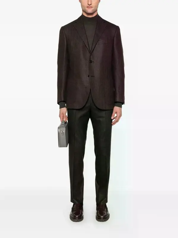 Corneliani Single-breasted Blazer - Brown