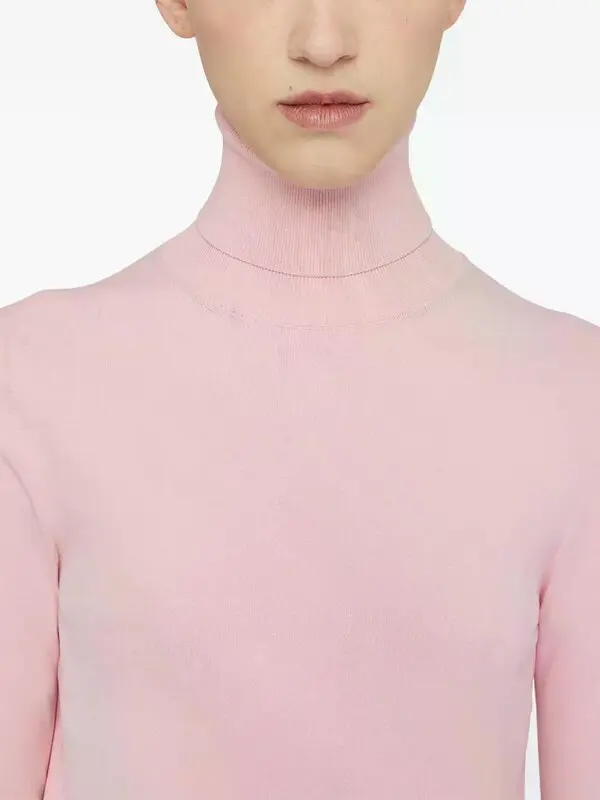 JIL SANDER High-neck Ribbed Jumper - Pink