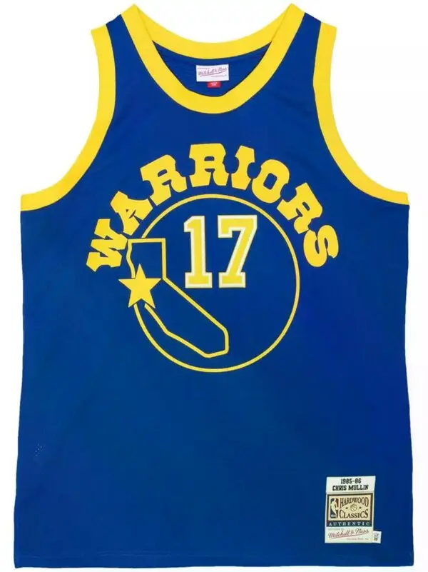 Mitchell & Ness Nba Golden State Warriors 85 Chris Mullin Basketball Jersey - Blue