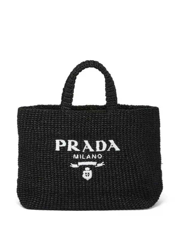 Prada Raffia Tote Bag