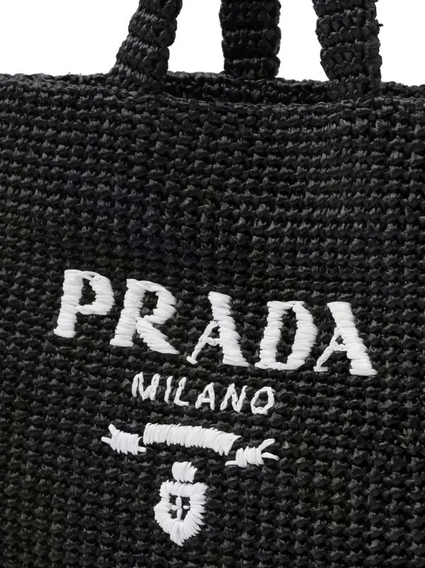 Prada Raffia Tote Bag