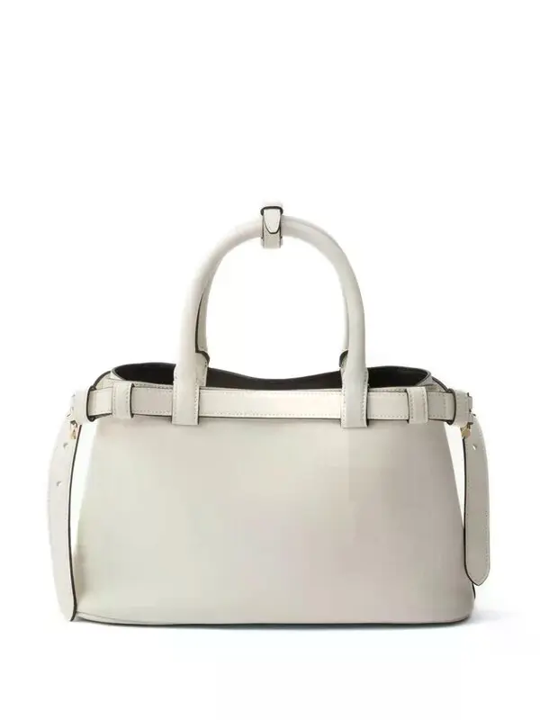 Prada Small Buckle Tote - White