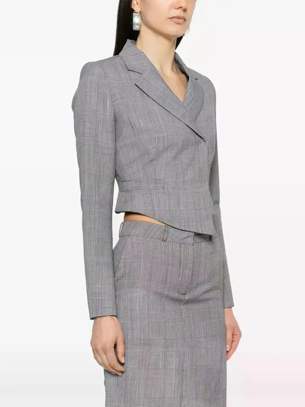 Coperni Double-breasted Cropped Blazer - Black