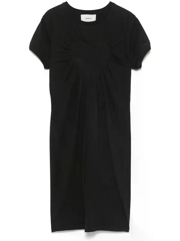 Coperni Gathered Heart-motif Mini Dress