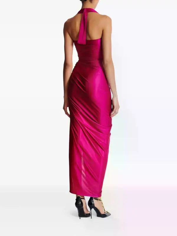 Balmain Draped Jersey Midi Dress
