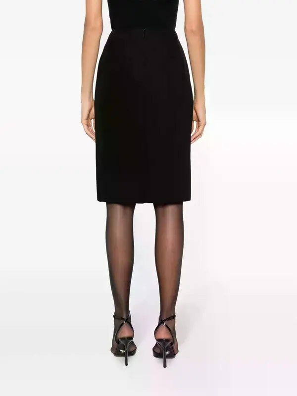 Versace Wool-blend Pencil Midi Skirt