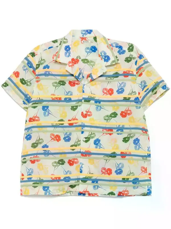 BODE Flower Stamp Shirt