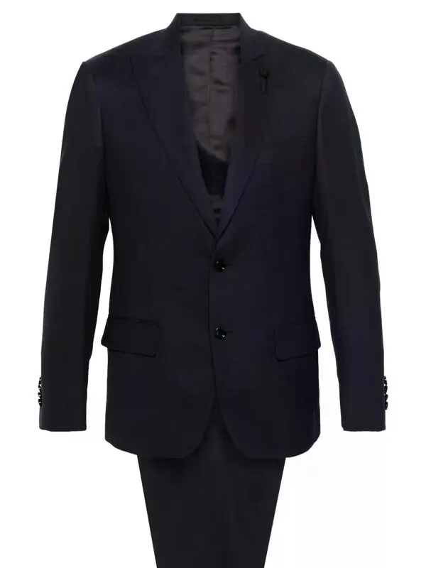 LARDINI Single-breasted Wool Suit - Blue