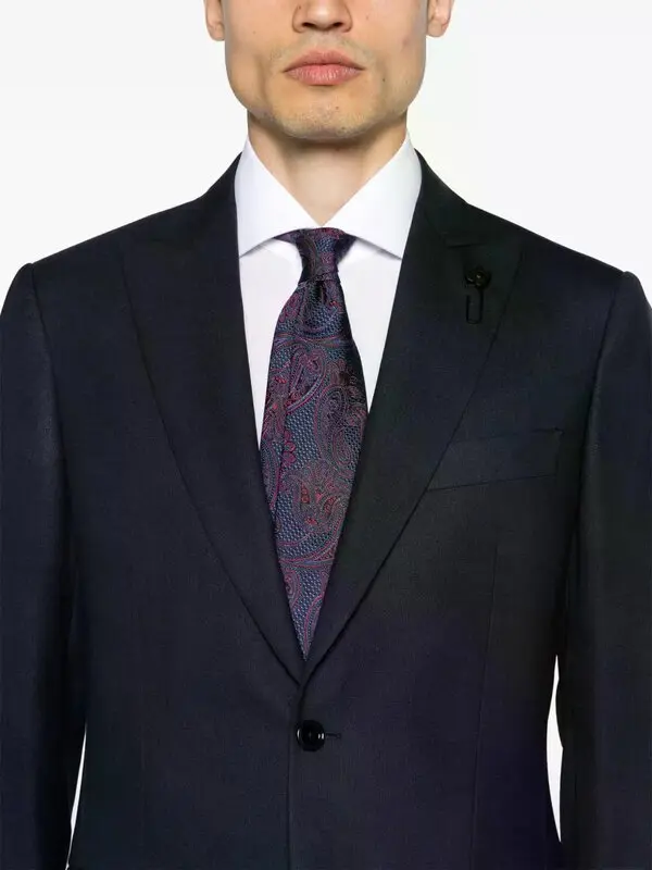 LARDINI Single-breasted Wool Suit - Blue