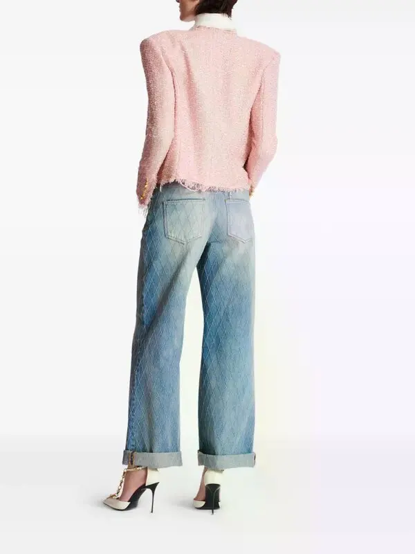 Balmain Sequin-embellished Tweed Jacket - Pink