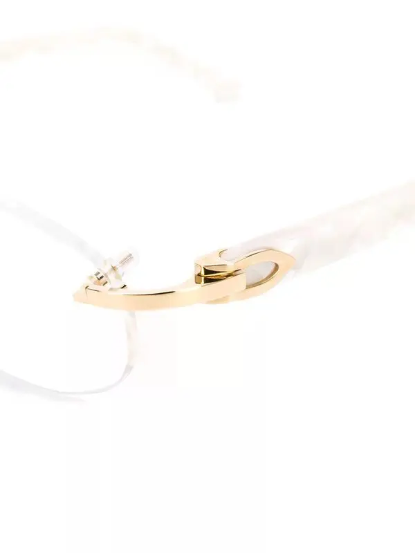 Cartier C Décor Rimless Oval-frame Glasses