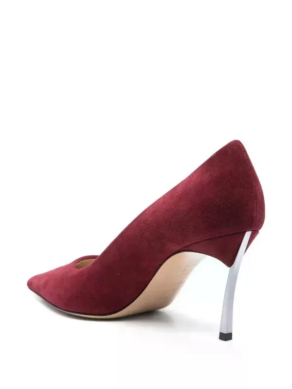 Casadei 85mm Suede Pointed Toe Pumps